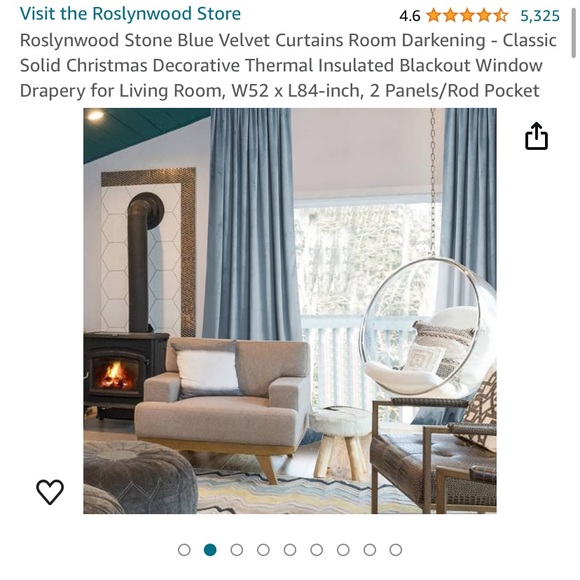 Accents | Four New In Package Stone Blue Velvet Curtain Panels 54x84 ...